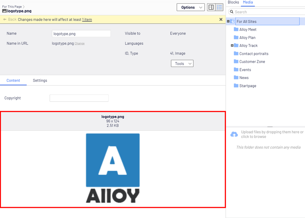 Image preview in Episerver all properties view