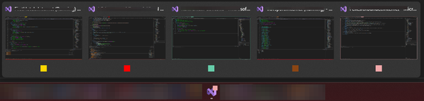 How to customize the Visual Studio color scheme per solution